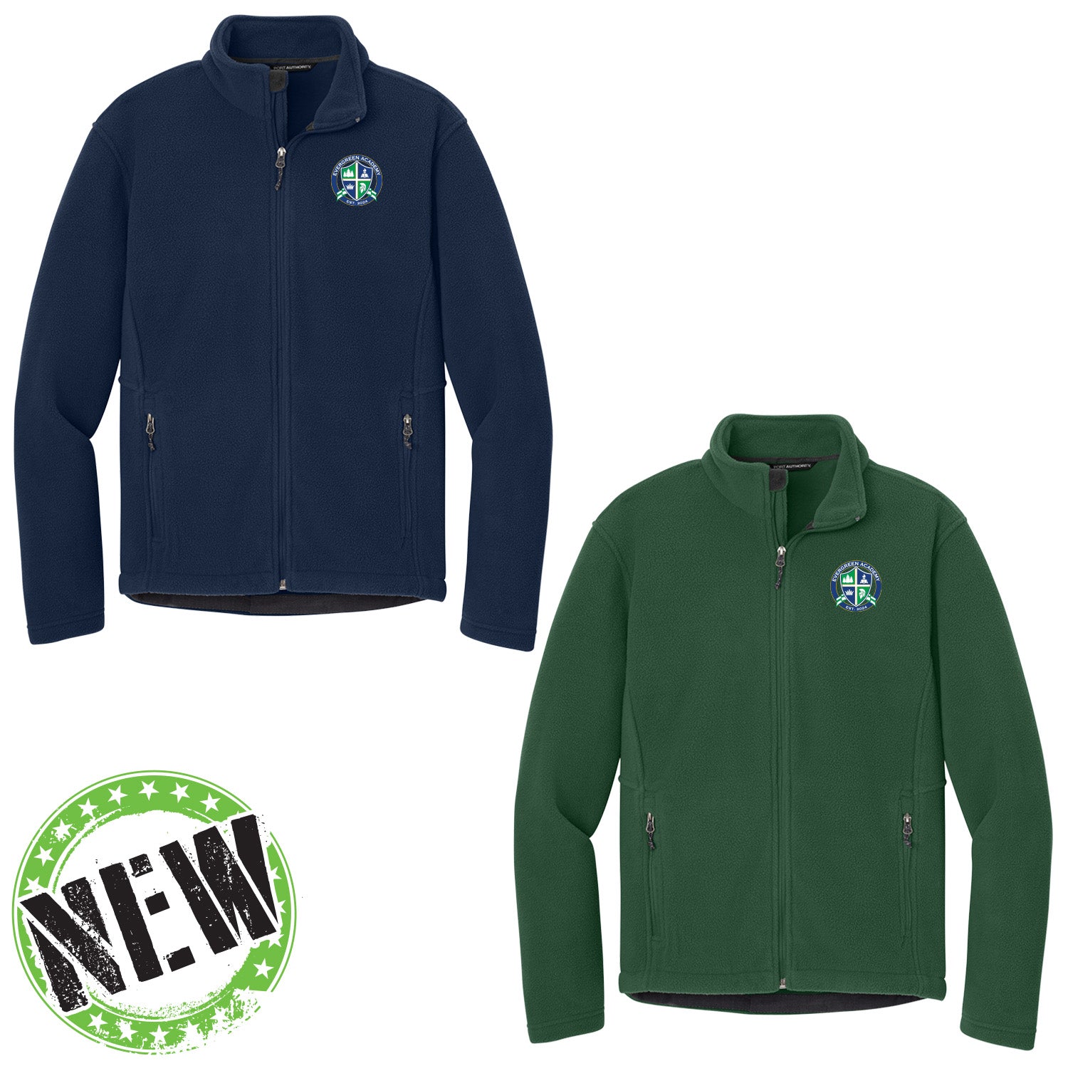 Evergreen Academy - "Crest" Youth/Adult Fleece Jacket – The Schooleys