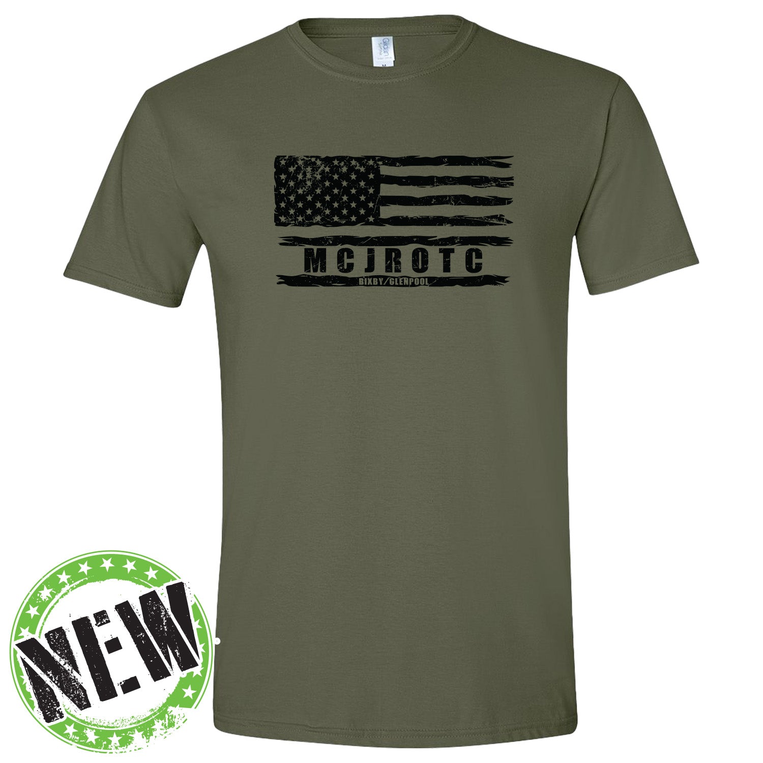 MCJROTC Bixby/Glenpool - "Distressed Flag" Adult/Unisex Fashion Soft S ...